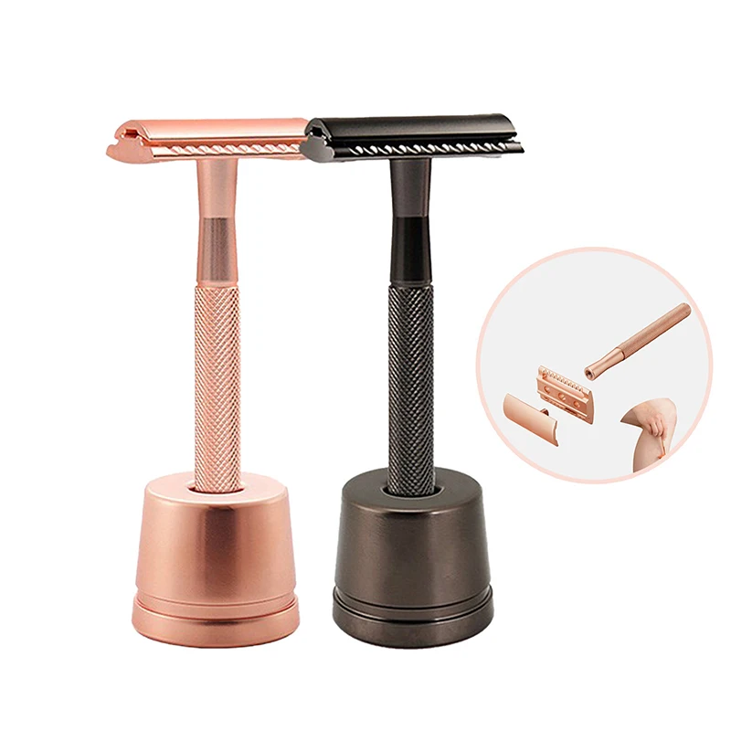 Double-Edge-Safety-Razor-For-Women-Single-Blade-Razors-With-5pcs-Razor ...