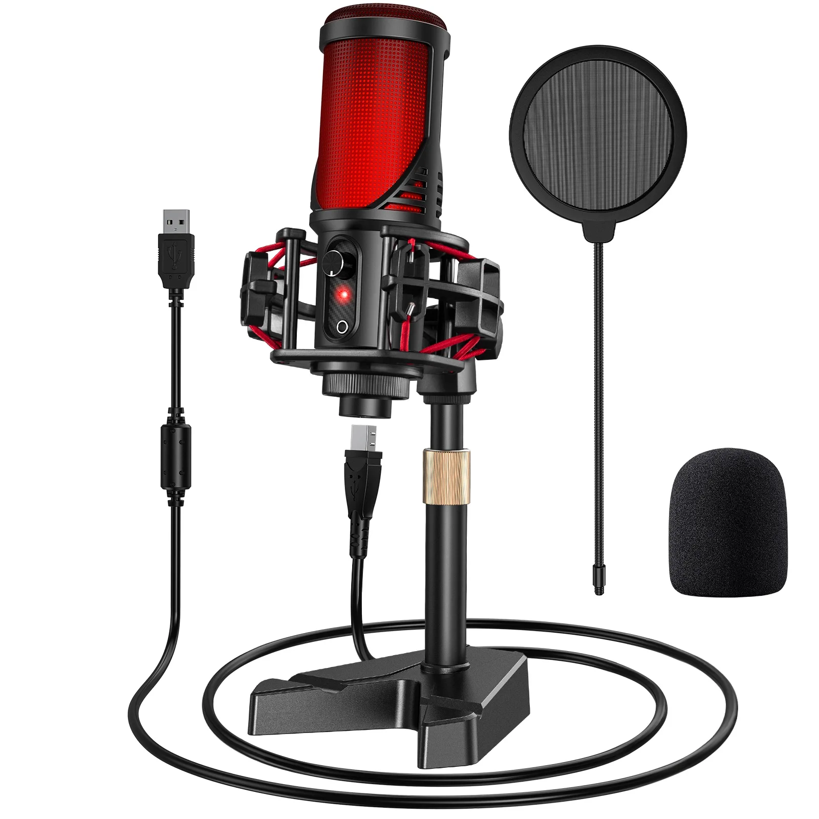 Usb Microphone Desktop Condenser Podcast Condenser Microphone Gaming ...