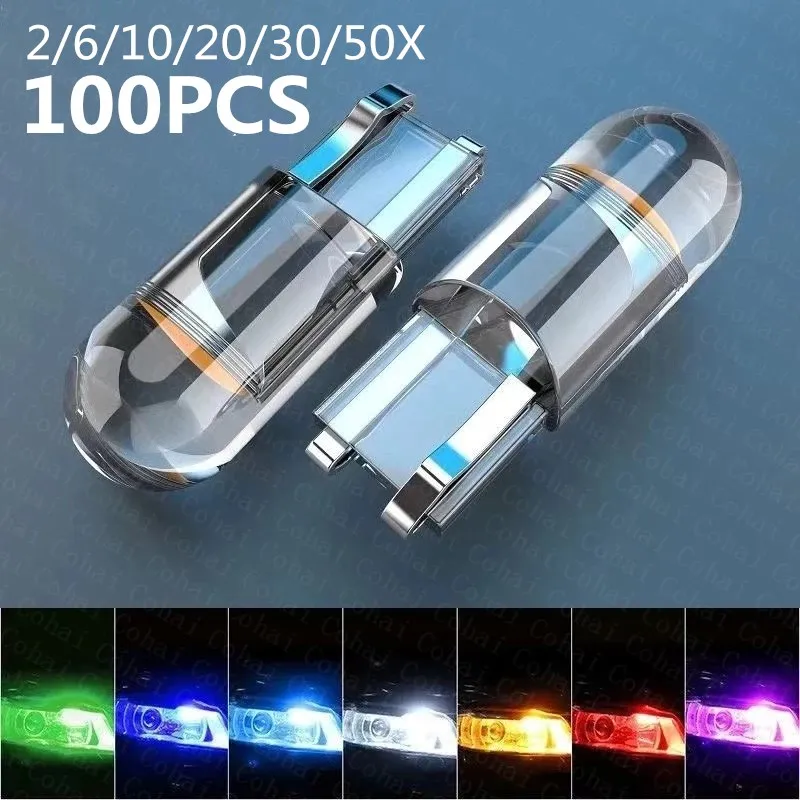 W5W-Led-T10-Car-Light-COB-Glass-6000K-White-12V-Auto-Automobiles ...
