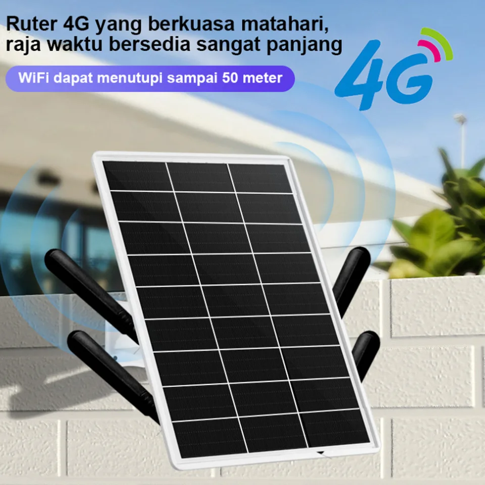 Outdoor Zunate 6W Solar 4G LTE Modem Router IP66, Water Proof Outdoor ...