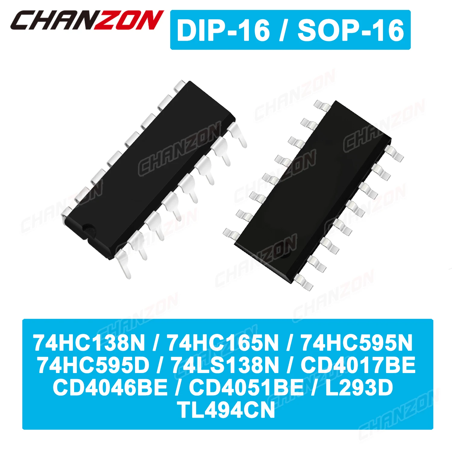 10 PCS Motor Driver IC Chip Integrated Circuit L293d 74hc595 Tl494 Cd4017 74hc165 Cd4051 74hc ...