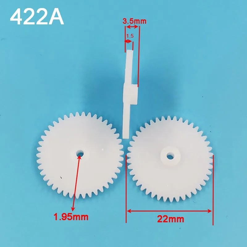 422A Module 0.5M 42 Tooth 22mm Diameter Plastic Gear Disc Cone Toy ...