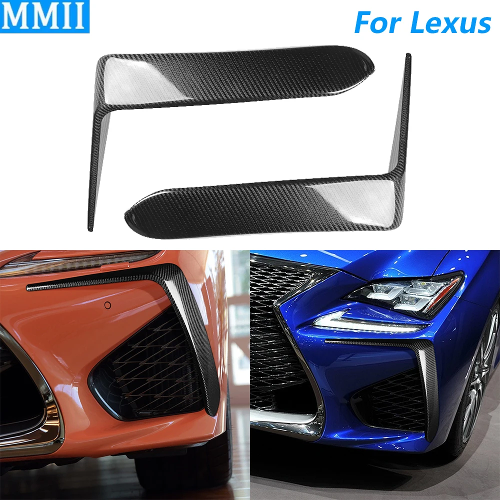 For Lexus RCF Sport 2015-2018 Real Dry Carbon Fiber Front Bumper Lip ...