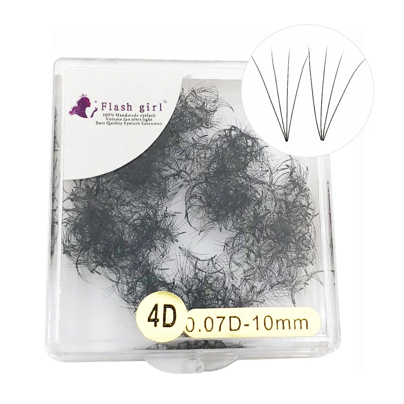 4D Pre-Made Fans Lashes Extensions Russia Curl C/D 8-16mm Short Stem ...