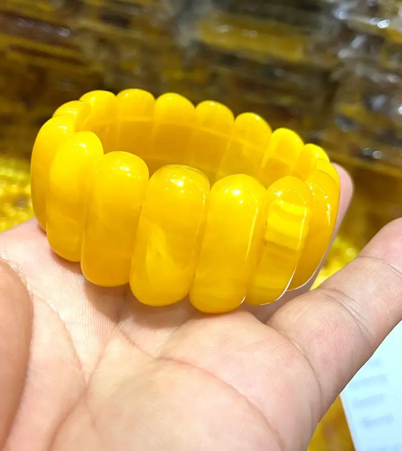 certificate-12x28x8mm-natural-yellow-mexico-amber-beeswax-bracelet-7-5