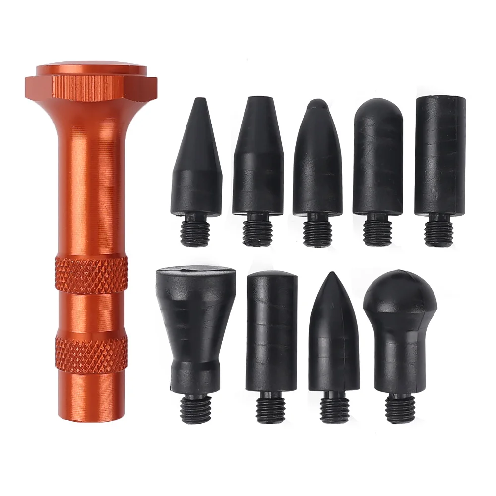 10pcs Car Body Paintless Dent Repair Knock Down Pen Aluminum PDR Tools ...