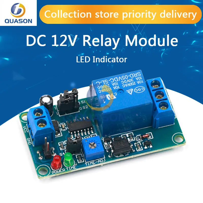 Dc 12V Tijdrelais Module Normaal Open Tijdrelais Timing Timer Relais ...