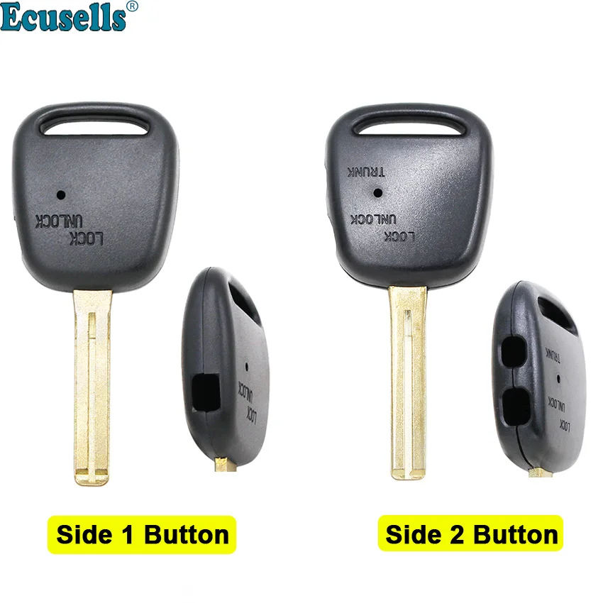 Ecusells-Side-1-Button-2-Button-Replacement-Remote-Key-Shell-for-Toyota ...