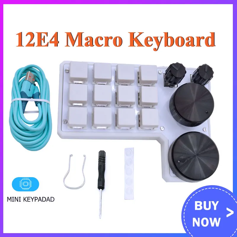 12E4-Programming-Macro-Keyboard-RGB-Custom-Knob-Keyboard-12-Key-4-Knob ...