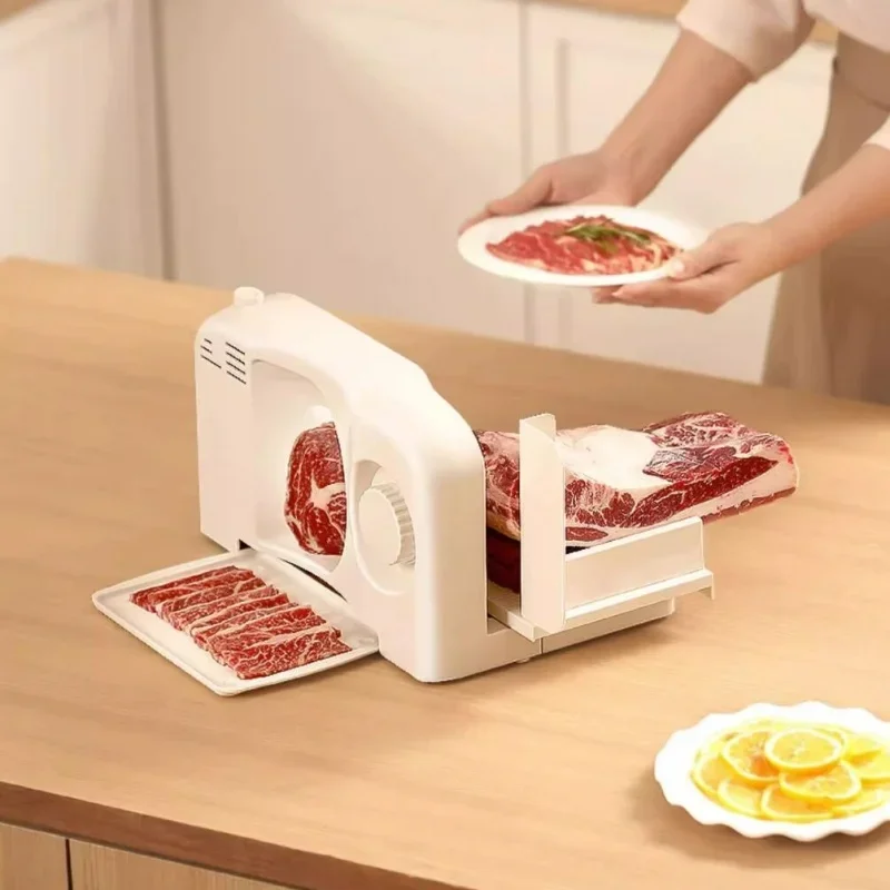220V-Electric-Lamb-Roll-Slicer-Small-Frozen-Fatty-Beef-Cutting-Machine ...