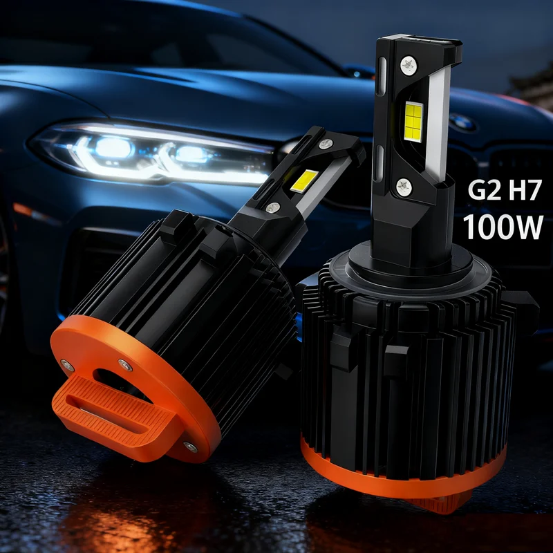 H15 LED Headlight Bulbs G2 H7 LED For Golf 6 MK3 Canbus 7535 CSP Lamps ...