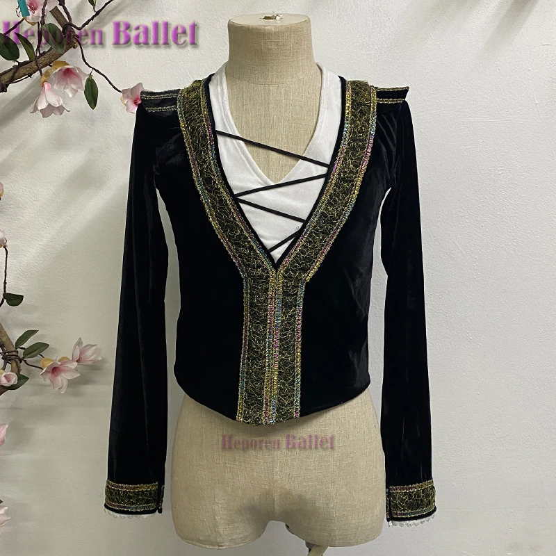 Men Black Ballet Tunic Jacket Custom Made,Shop Ballet Top online Balet ...