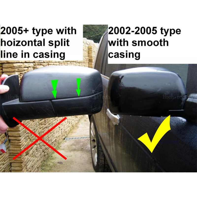 1pc à gauche - Side Blue Heated Wing Mirror Glass Wide Rearview Mirror ...