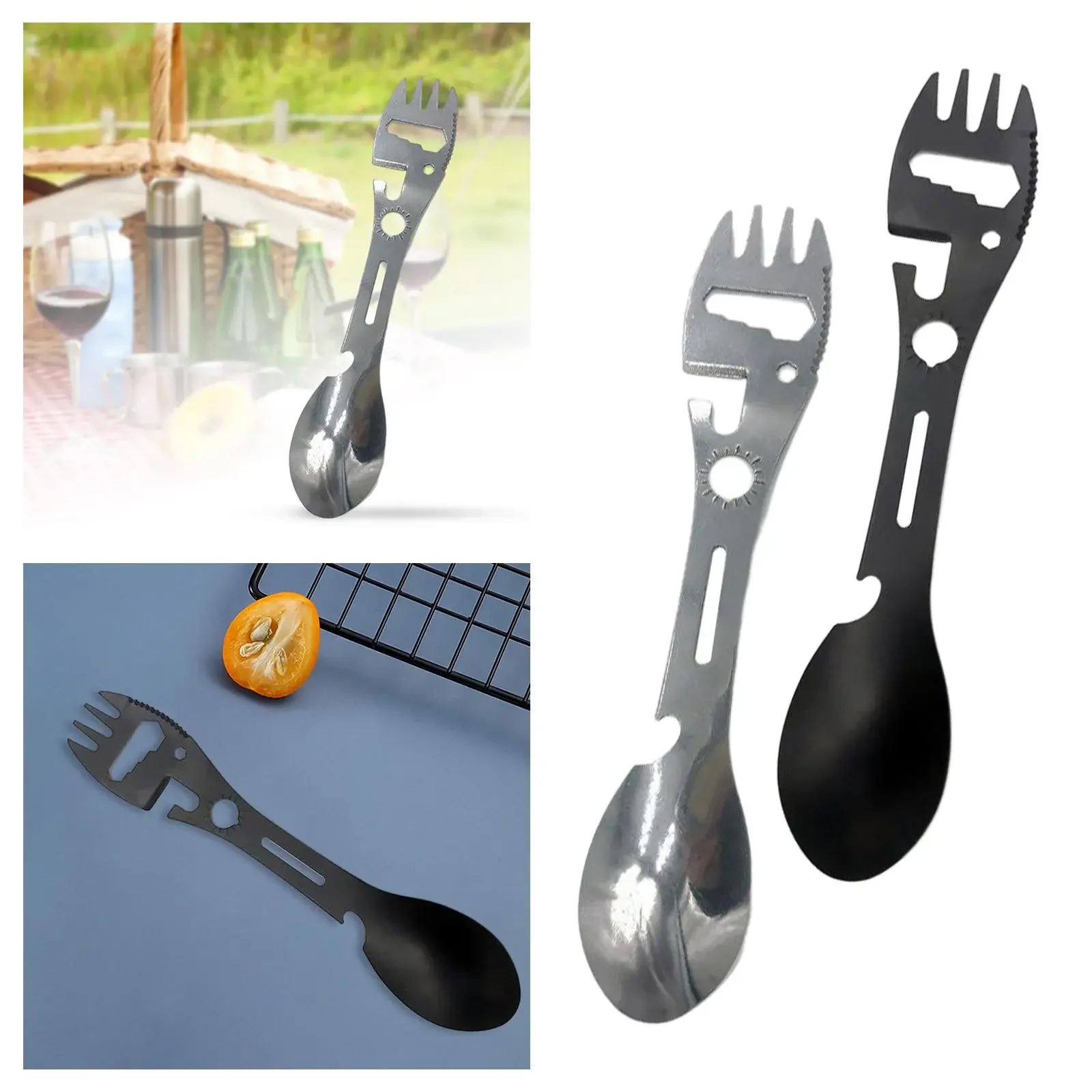 Tableware Spoon Multi Tool Can Opener Flatware Portable Bottle Cutlery ...