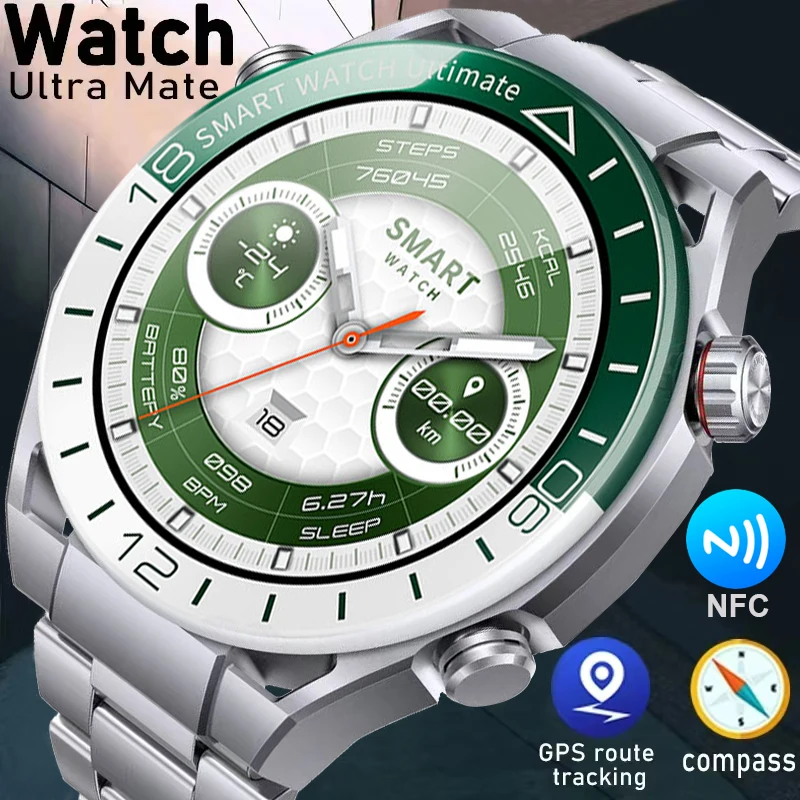 New-For-Huawei-Ultimate-NFC-Smart-Watch-Men-Bluetooth-Call-Sport-GPS ...