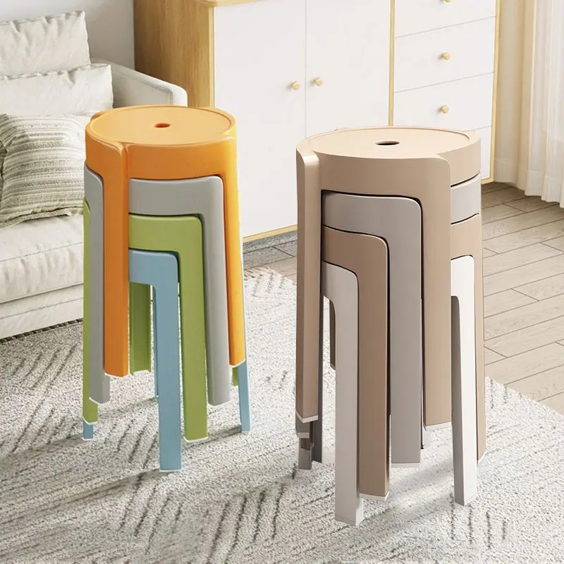 Plastic-stools-thickened-and-foldable-circular-stools-for-household-use ...