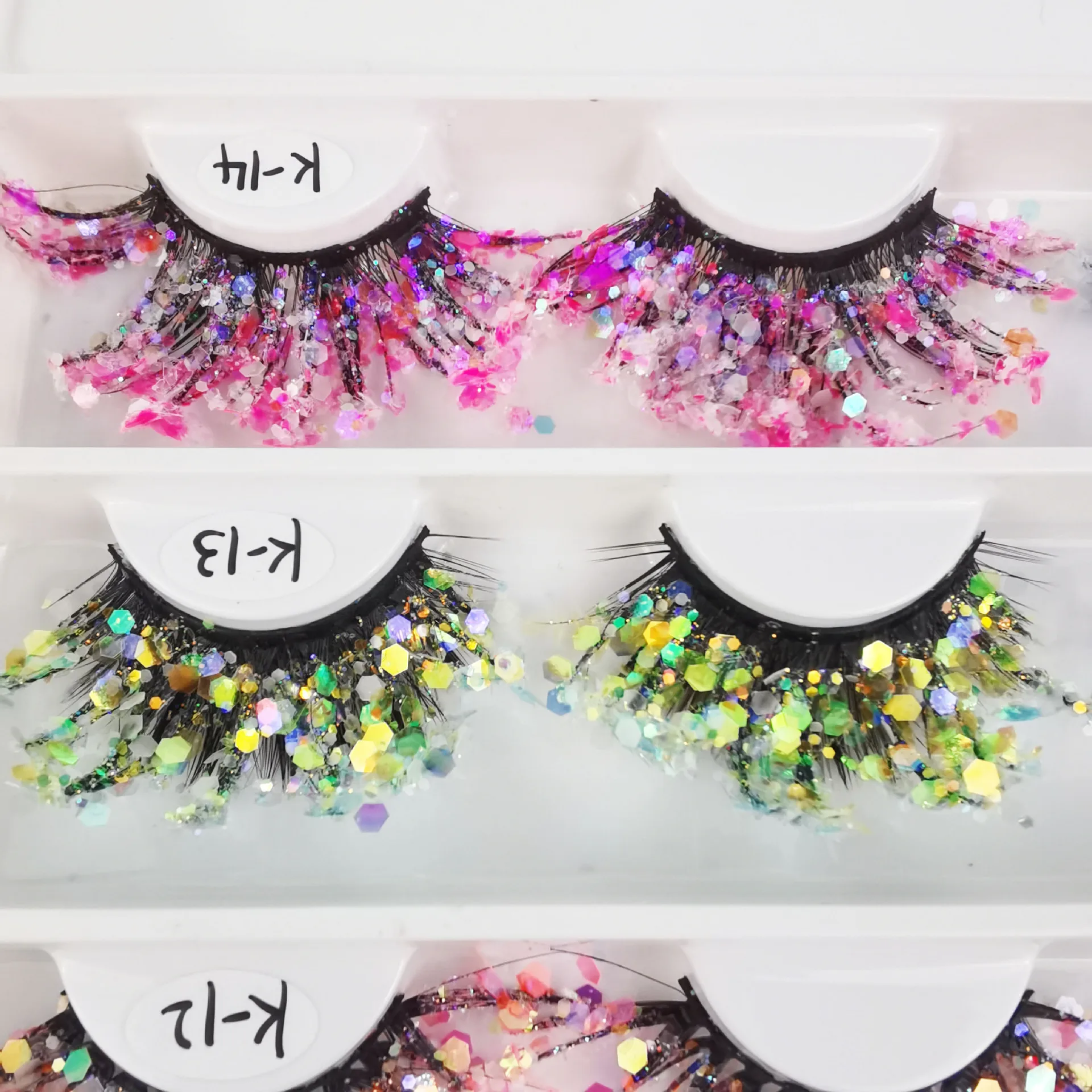 Luminous-False-Eyelashes-Cosplay-Makeup-Stage-Make-up-Glitter-Powder ...