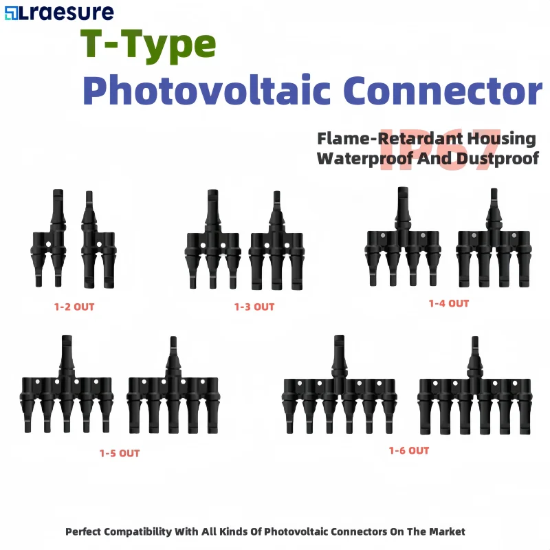 Solar-Photovoltaic-Connector-T-Type-Tee-Connectors-PV-Panel-Assembly-1 ...