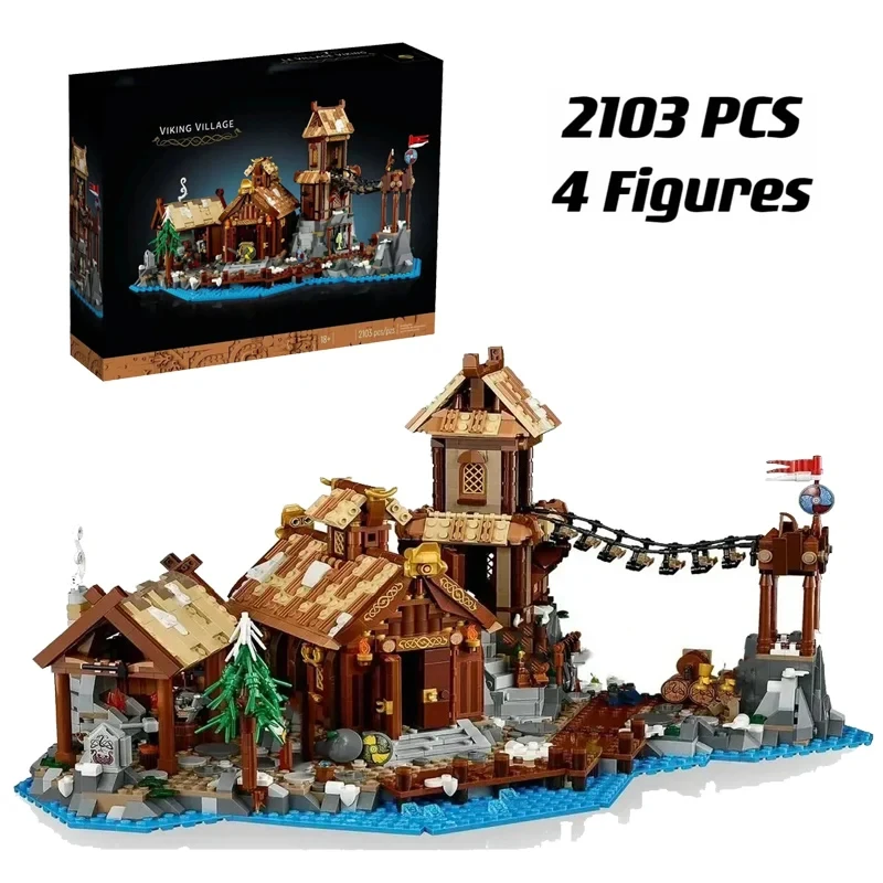 MINISO-Disney-Ideas-Series-Medieval-Viking-Village-House-Building ...