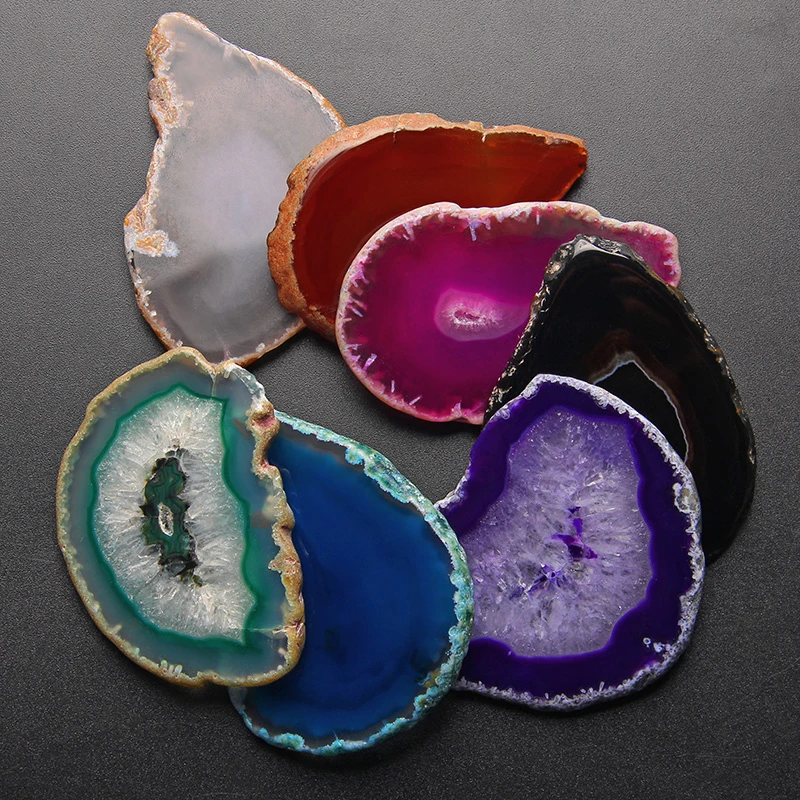 Agates naturelles irrégulières pour la décoration de la maison, onyx ...