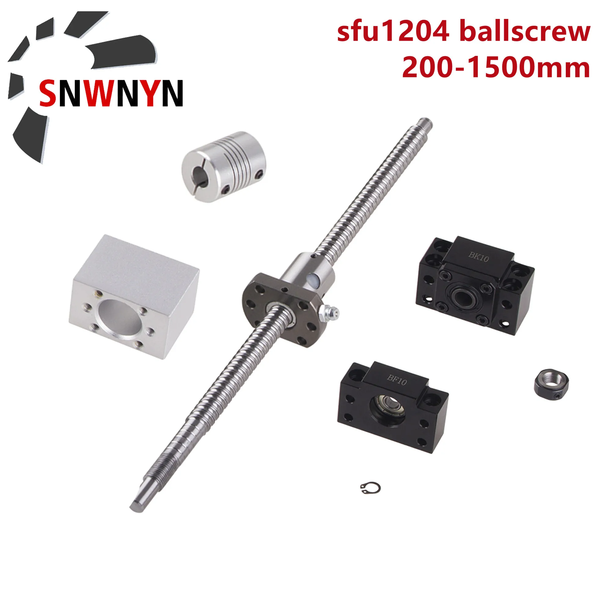 SFU1204-Kit-C7-Ball-Screw-RM1204-End-Machined-1204-Ball-Nut-BK-BF12-End ...