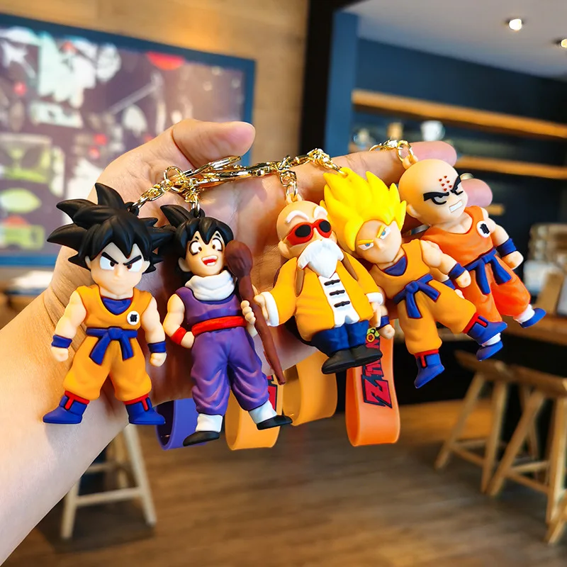 8CM Anime Dragon Ball Keychain Fashion Jewelry Son Goku Vegeta Piccolo ...