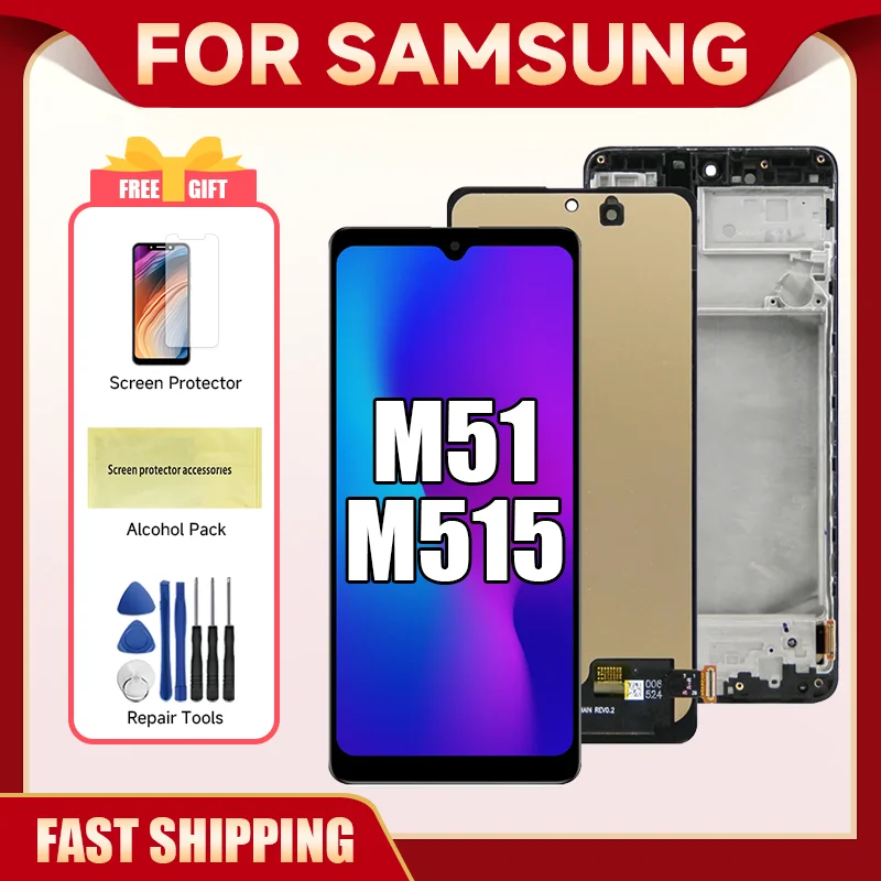 M51-For-Samsung-6-7-For-AMOLED-M515-M515F-M515F-DSN-LCD-Display-Touch ...