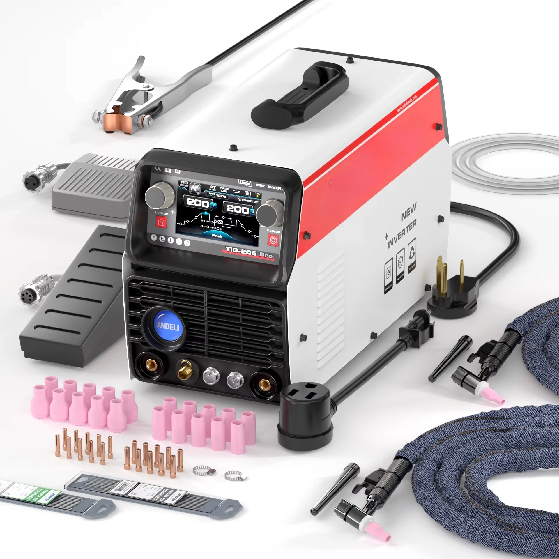 New Arrival LCD Tig-250 Pro 9 in 1 AC DC HF TIG Pulse Cold MMA ...