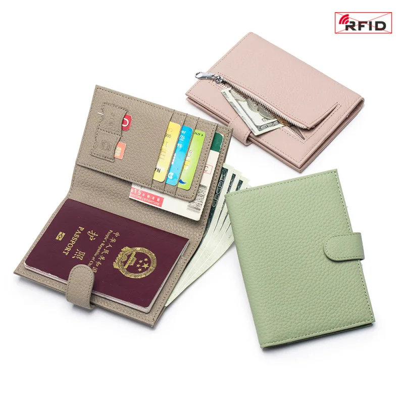 Unisex-Travel-Folding-Back-Card-Holder-Genuine-Leather-RFID-Slim ...