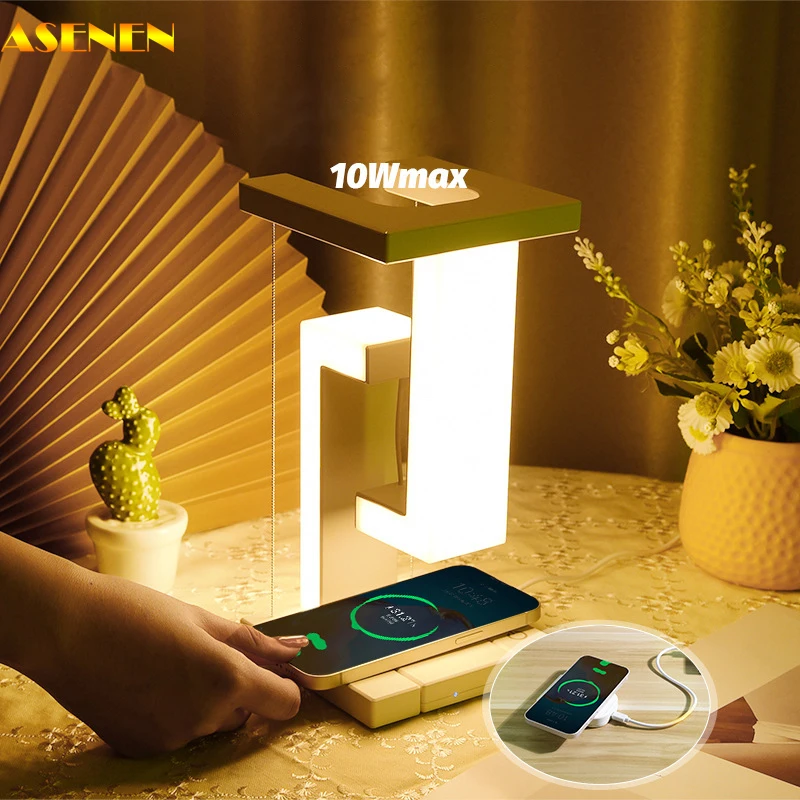 Creative Led Night Light Anti gravity Floating Desk Lamp Touch Dimming ...