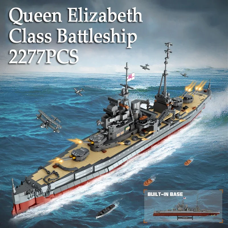 2277Pcs Queen Elizabeth-Class Battleship Building Block Model Toy ...
