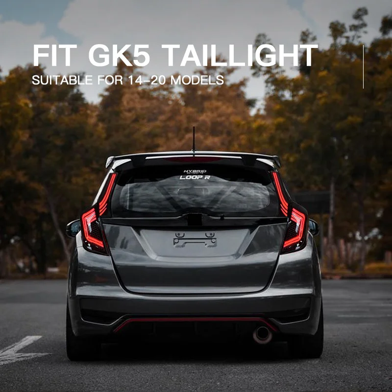For Honda Jazz GK5 2014-2020 Car Animation LED Trailer Lights Tail Lamp ...