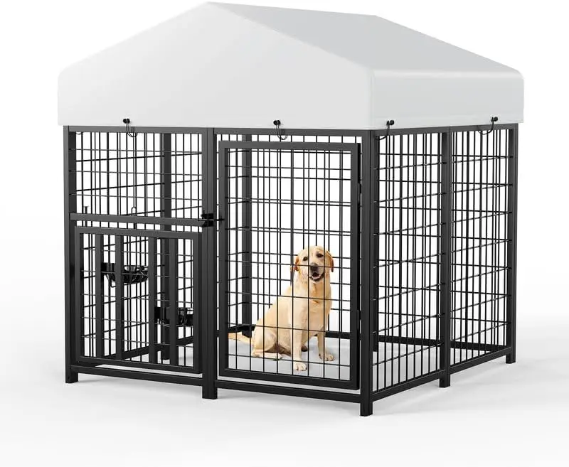 Large Outdoor Dog Kennel with Roof – Blooming Boomer
