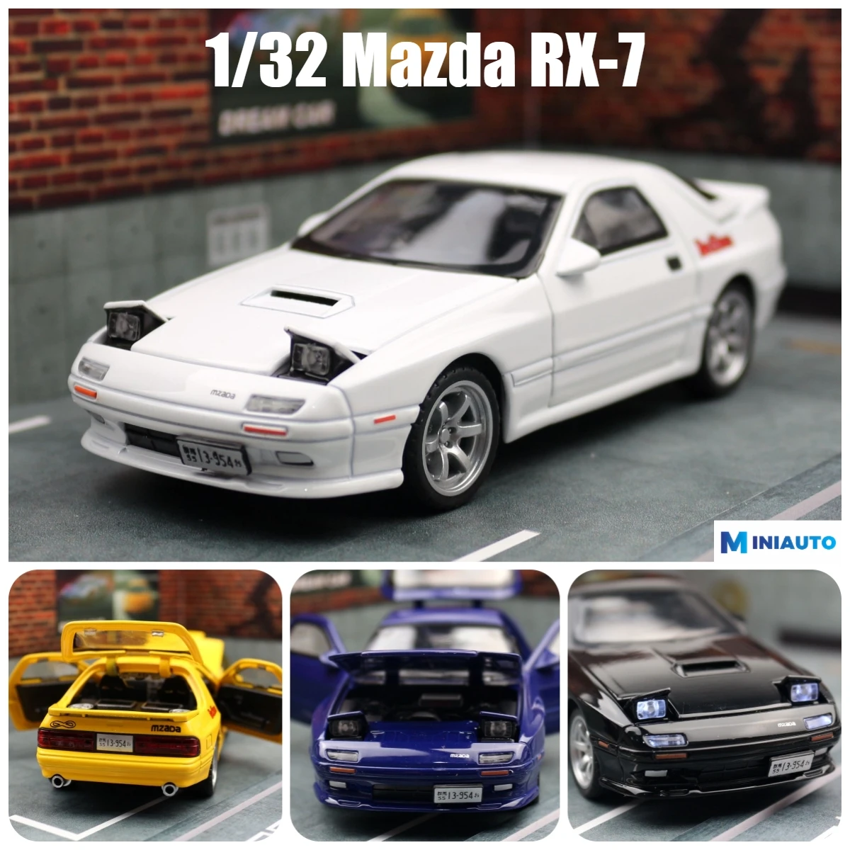 1-32-Mazda-RX7-Initial-D-Miniature-Diecast-RX-7-Toy-Car-Model-Sound ...