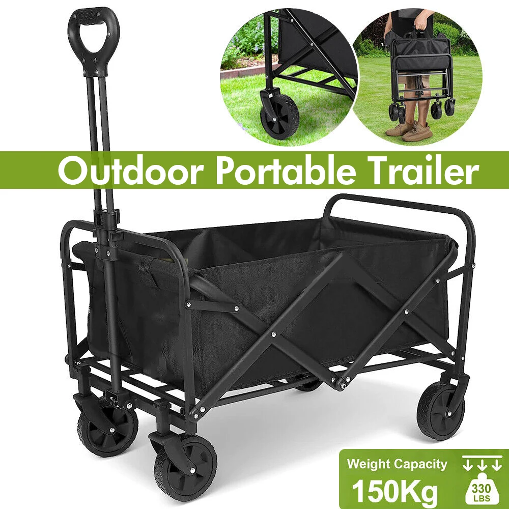 Portable-Folding-Cart-Camping-Wagon-Beach-Trolley-with-Wheels-Outdoor ...