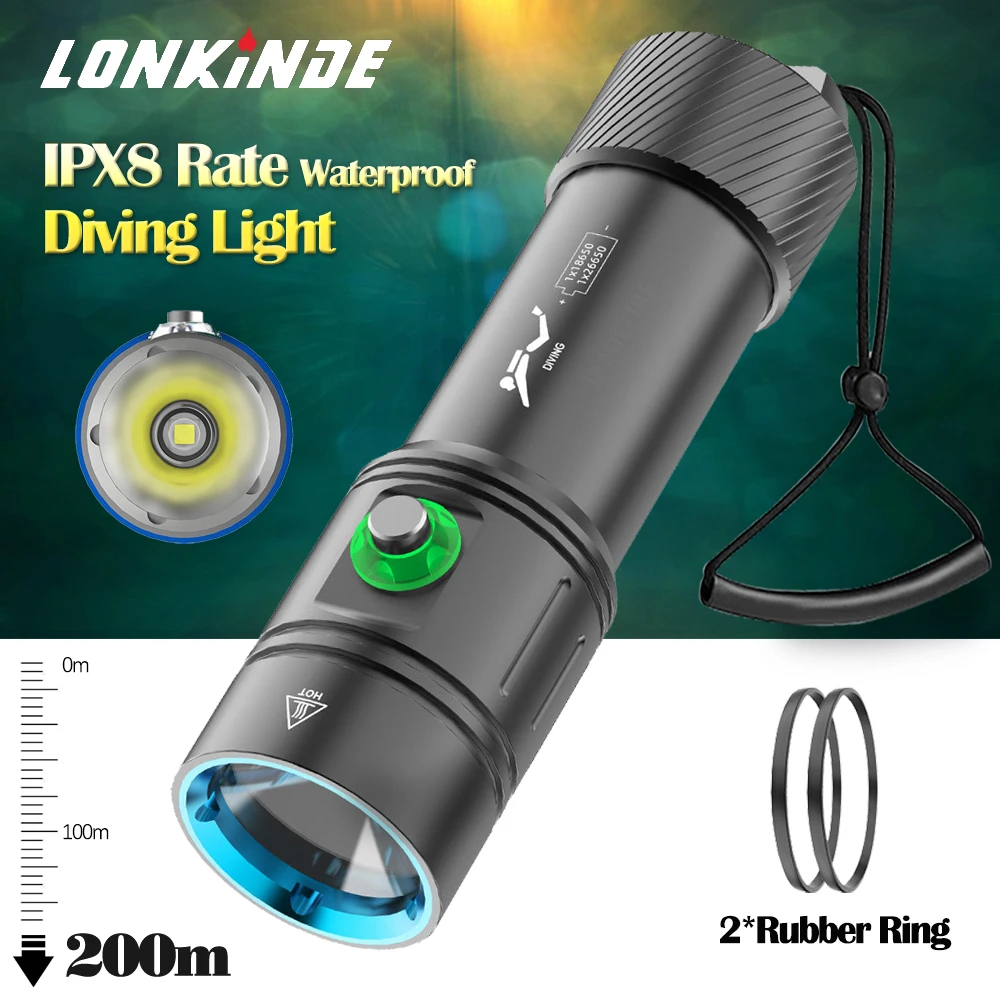 Professional-Scuba-Diving-Flashlight-L2-Super-Bright-5000-Lumens-LED ...