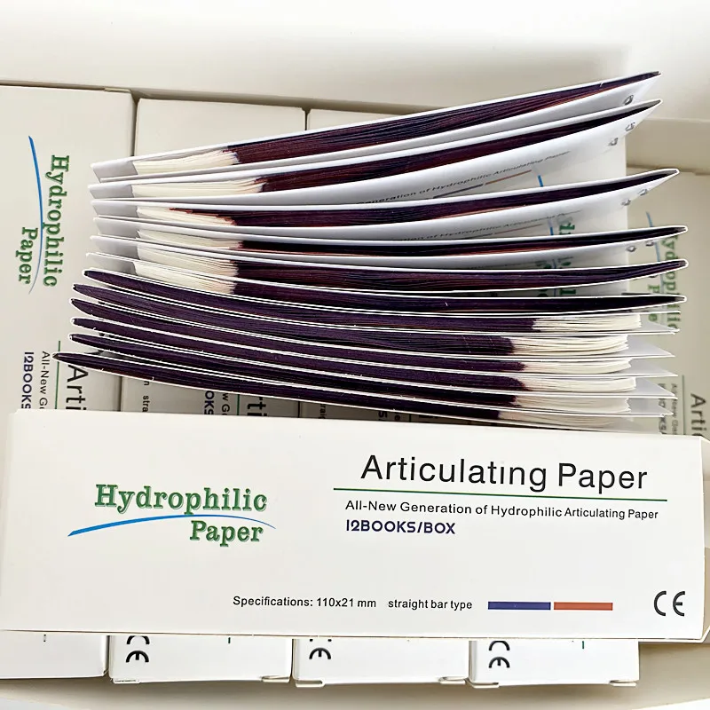 Dental Articulating Paper Red Green Occlusal Record Hydrophilic Bar 40μm