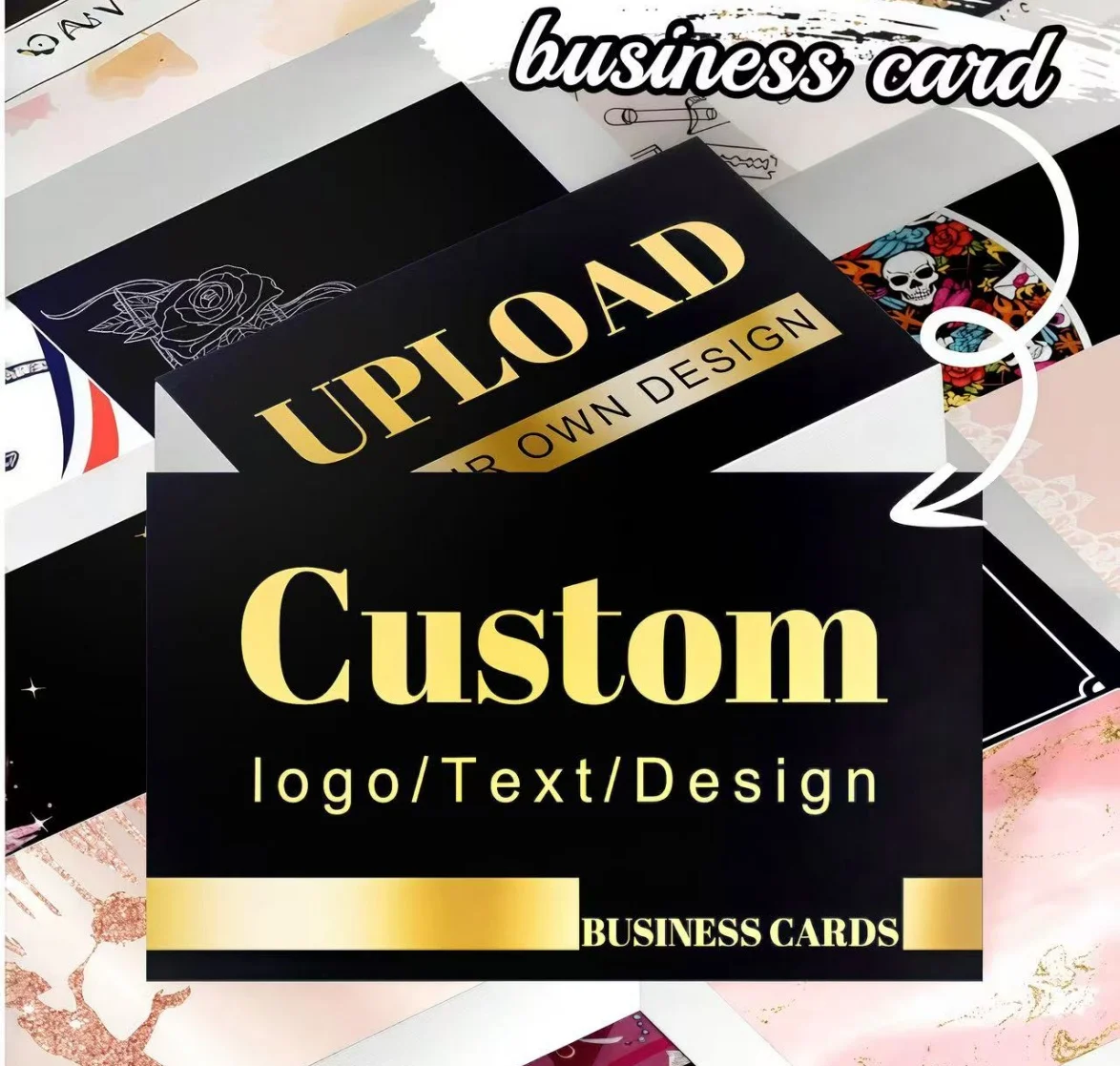 200/500Pcs Custom Business Card - Personalize With Your Design/Text ...