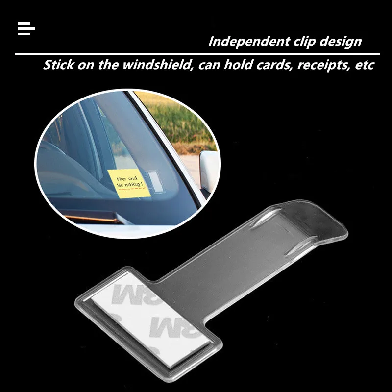 Car Transparent Parking Ticket Receipt Permit Card Holder Clip Sticker ...