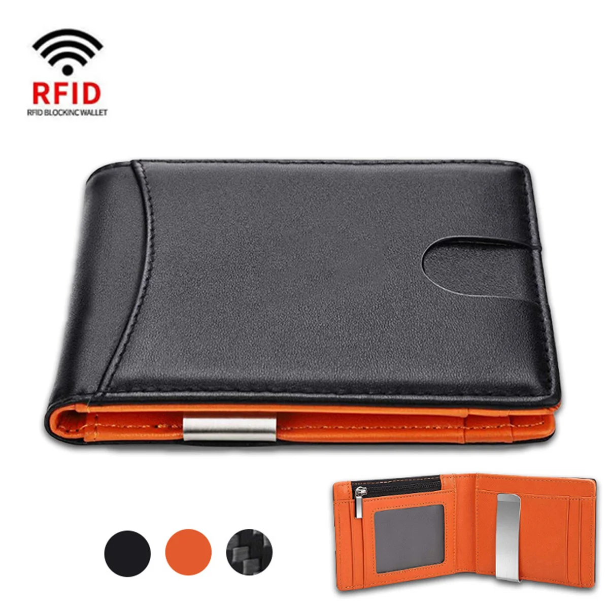 Tarjetero-inteligente-Rfid-para-hombre-billetera-minimalista-delgada-de ...