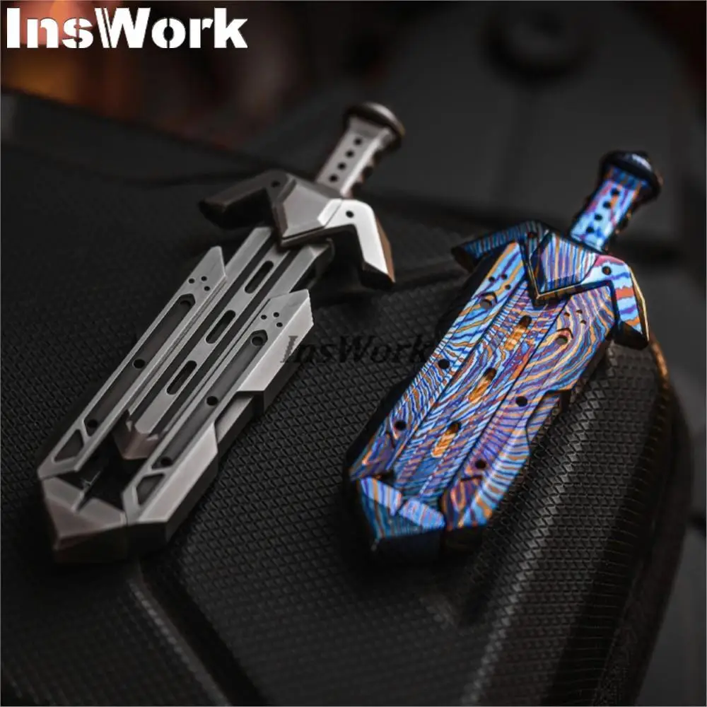 Espada-de-a-o-inoxid-vel-Arcanjo-Damascus-Fidget-Brinquedos-Empurre ...