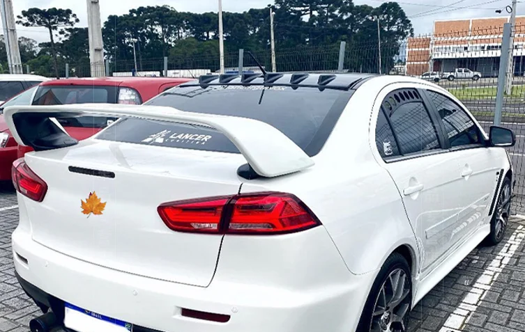 For Mitsubishi Lancer Evo Roof Spoiler 2009 2010 2011 2012 2013 2014 ...