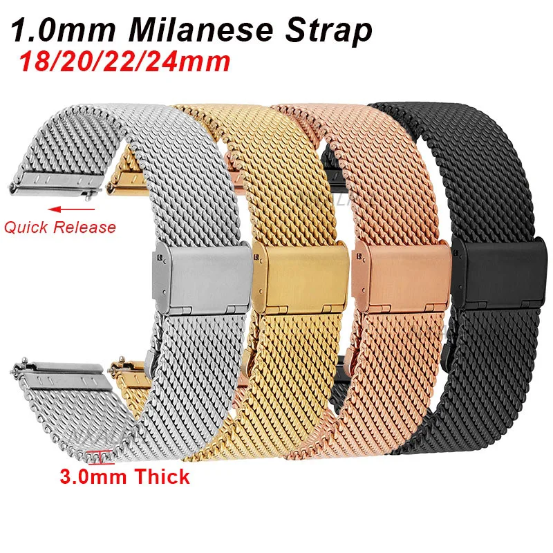 1-0-Milanese-Coarse-Mesh-Strap-18mm-20mm-22mm-24mm-Stainless-Steel ...