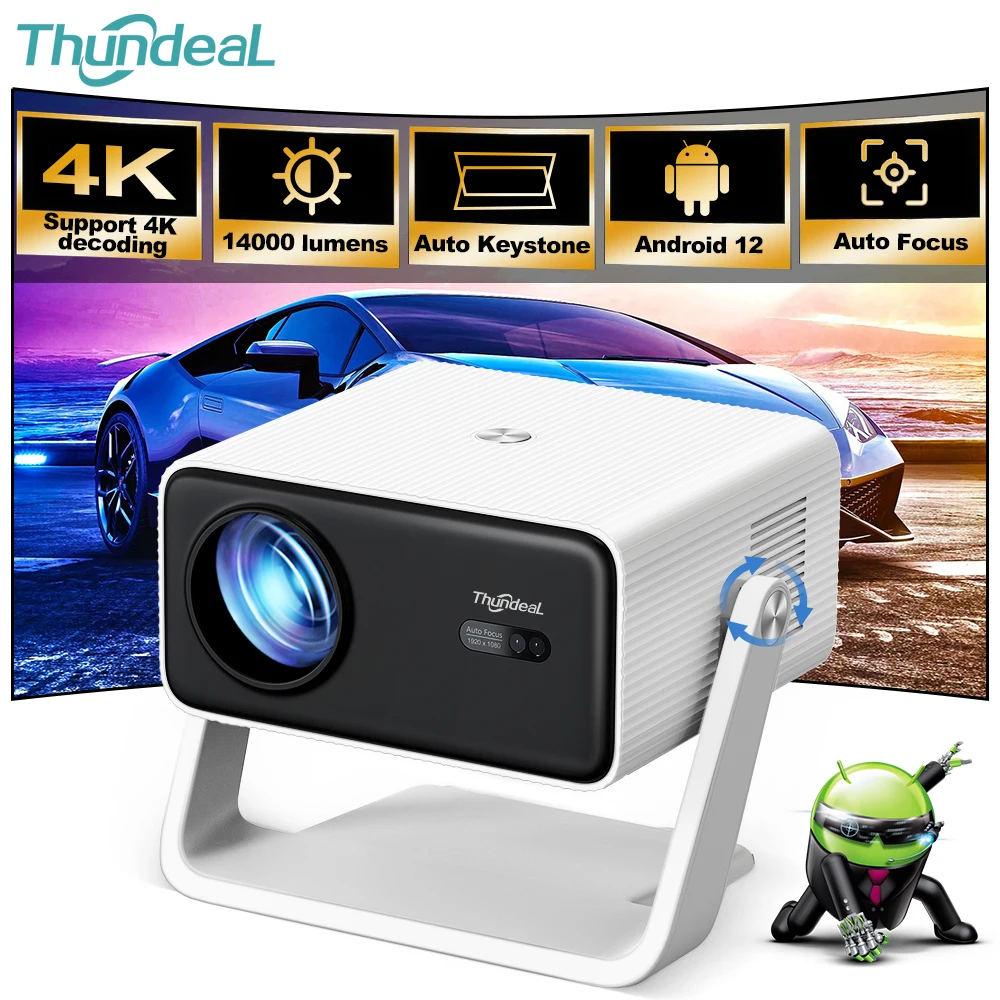 ThundeaL TD85W Full HD 1080P Mini Projector Android Auto Focus Portable ...