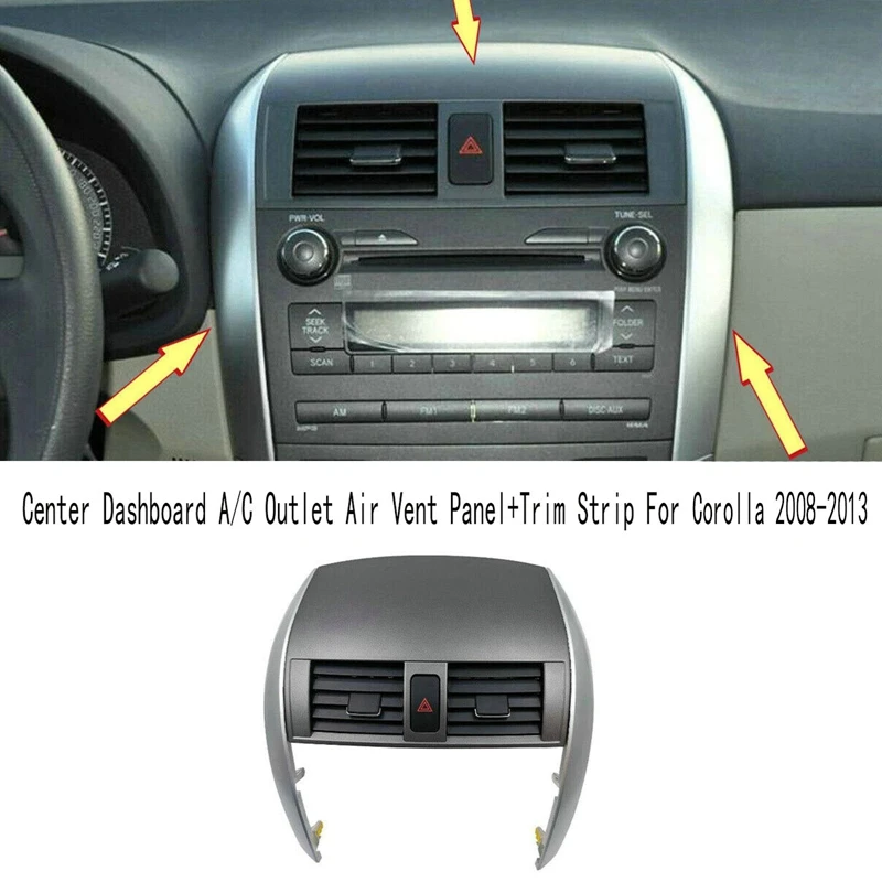 1-Set-Car-Center-Dash-A-C-Outlet-Air-Vent-Panel-Dashboard-Trim-Cover ...