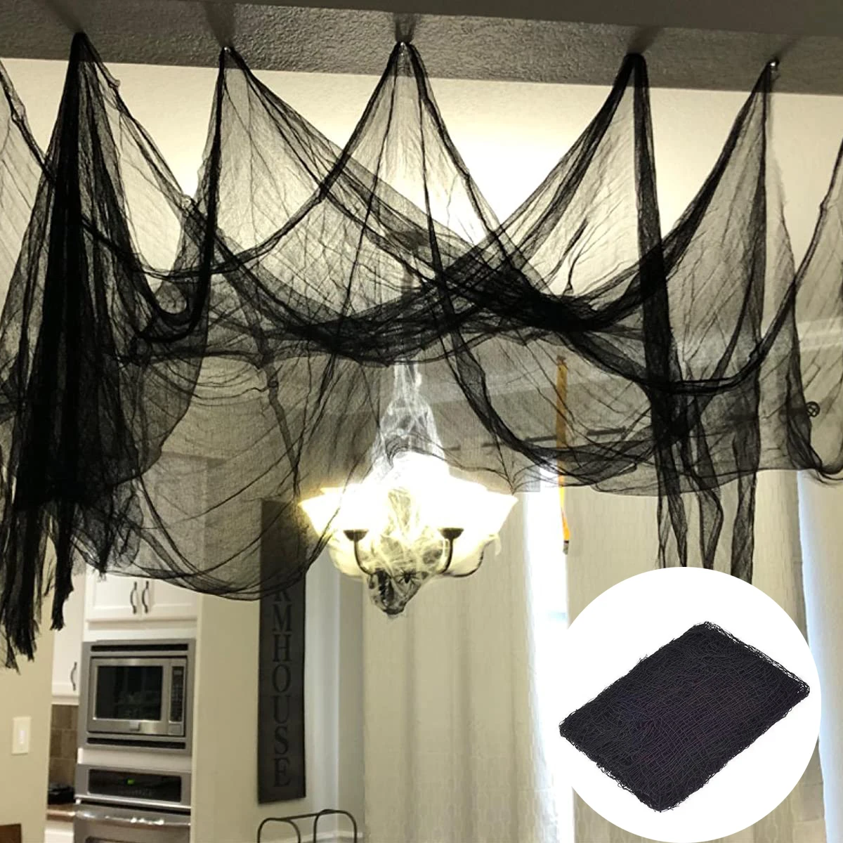 Black-Halloween-Gauze-72X186-Cm-Creepy-Cloth-Black-Netting-Spider-Web-Decor-Halloween-Horror ...