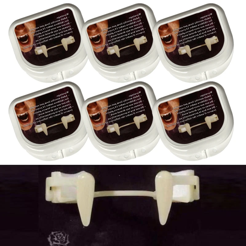 1-2-3-4-5-6-10Pcs-Vampire-Teeth-Ghost-Devil-Dentures-Fangs-Canine-Fake ...