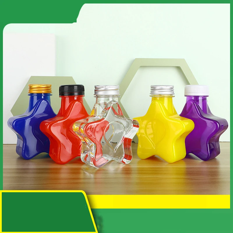 5pcs-lot-Transparent-Storage-Bottle-With-Lid-Creative-Five-Pointed-Star ...