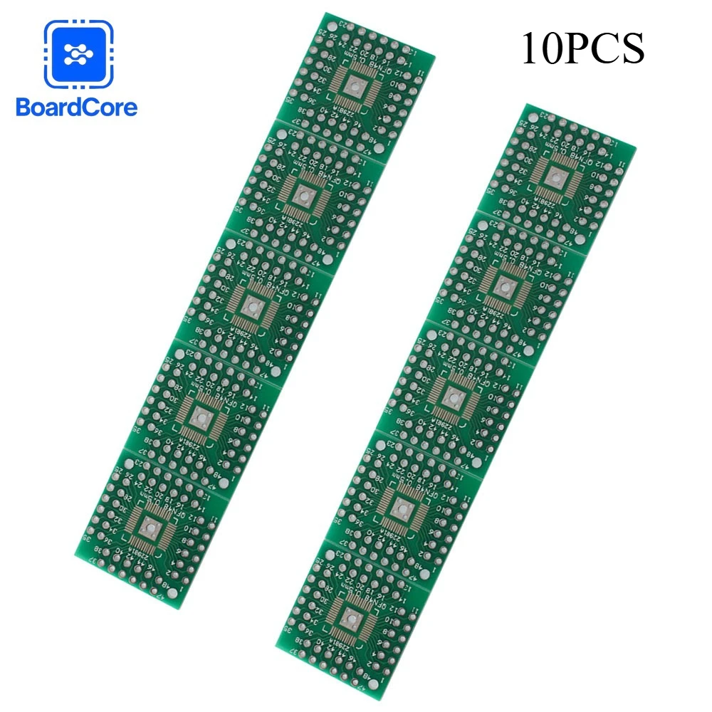 10 Uds. Placa PCB HTQFP QFN48 a DIP48 QFN44 0,5mm paso QFP48 QFP44 PQFP ...