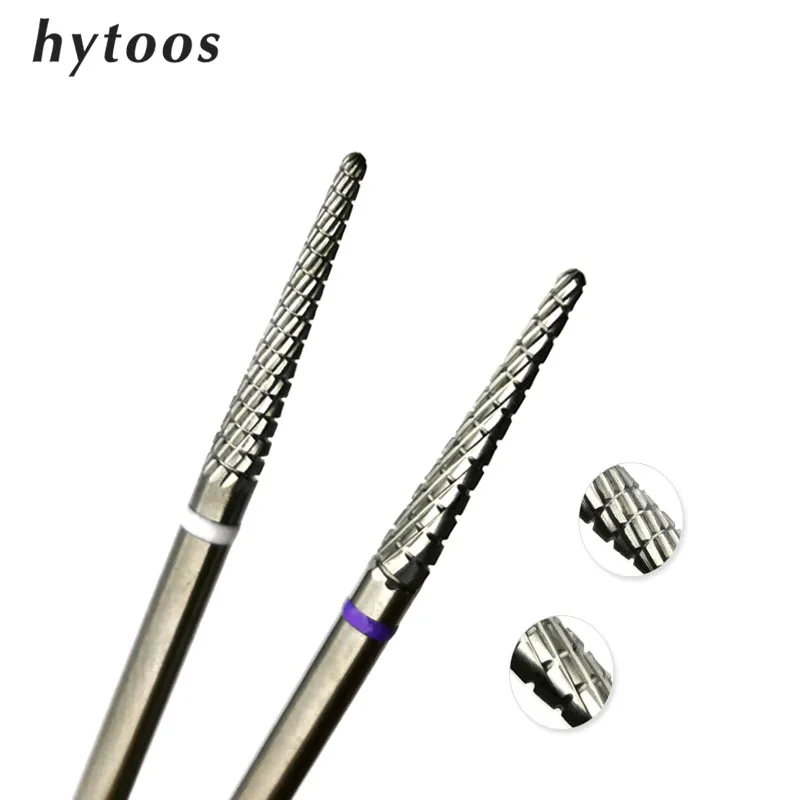 Hytoos Carbide Cuticle Clean Nail Bit Cone Nail Drill Bits Electric ...